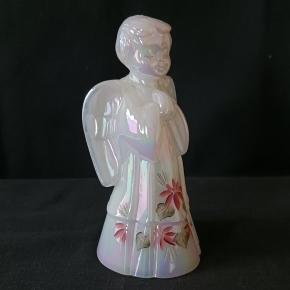 Fenton | Accents | Fenton Glass Angel White Milk Iridescent Hand ...